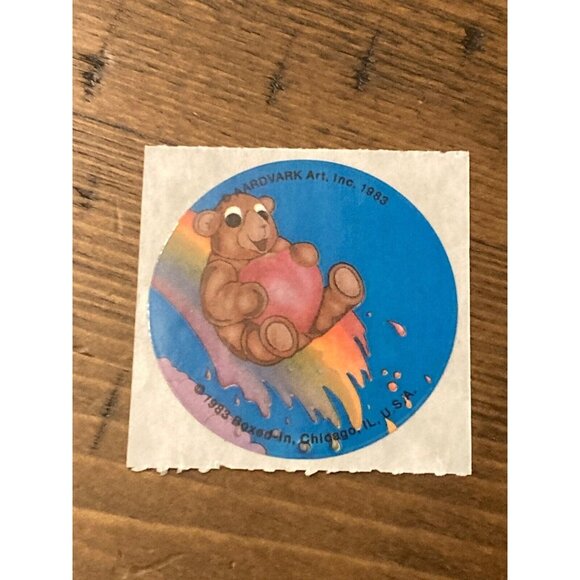 Office | Aardvark Art Inc 1983 Boxed Chicago Teddy Bear Heart Rainbow ...